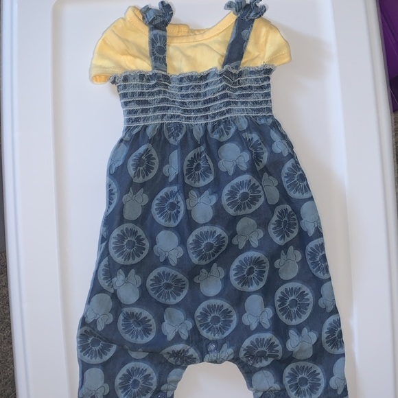 Disney | Matching Sets | Nwot Disney Minnie Mouse Denim Jumper | Poshmark